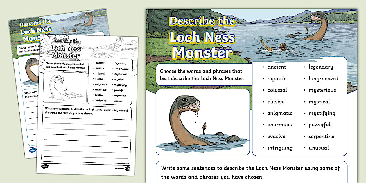 Describe the Loch Ness Monster Worksheet