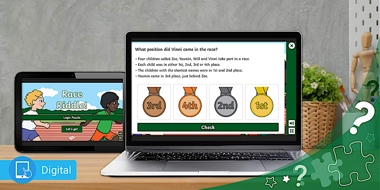 Race Riddle! Logic Puzzle Game | Twinkl Go! (teacher made)