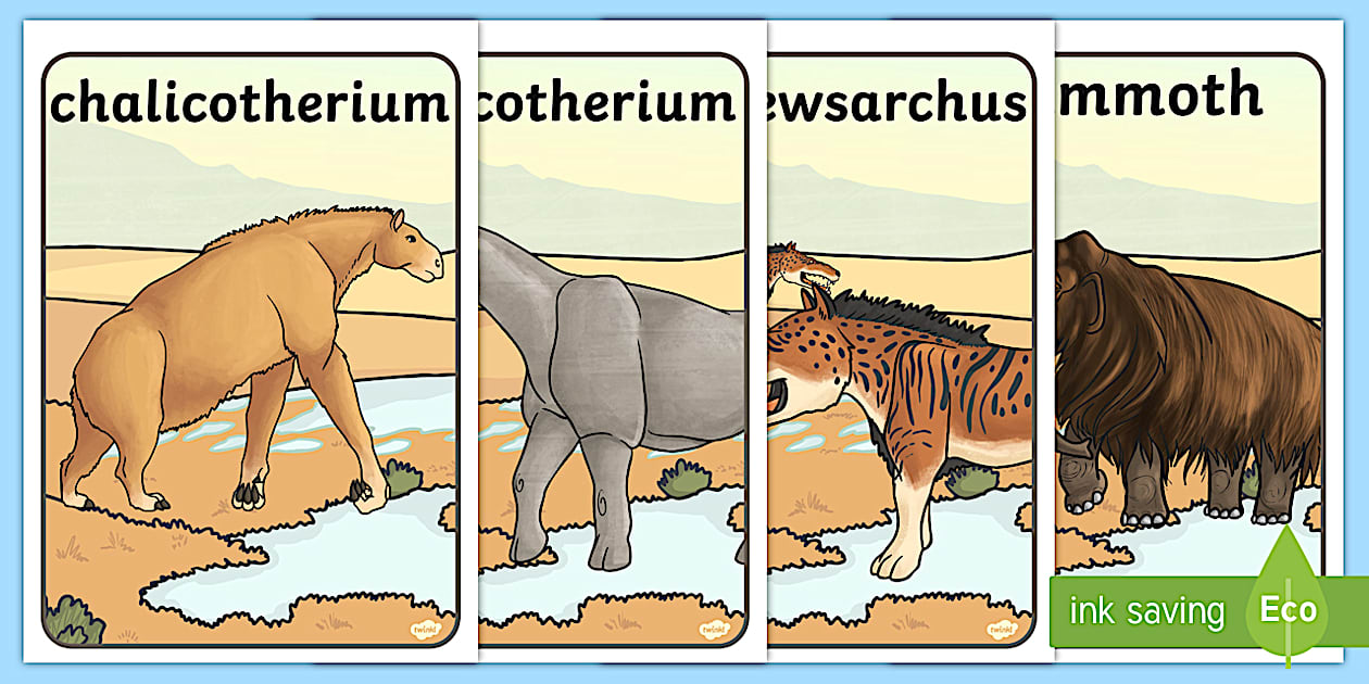 Prehistoric Beasts Display Posters (teacher made) - Twinkl