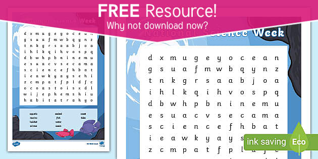 FREE! - National Science Week 2020 Word Search