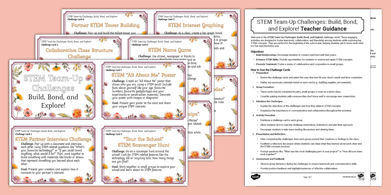 STEM Team-Up Challenges: Build, Bond, and Explore! - Twinkl