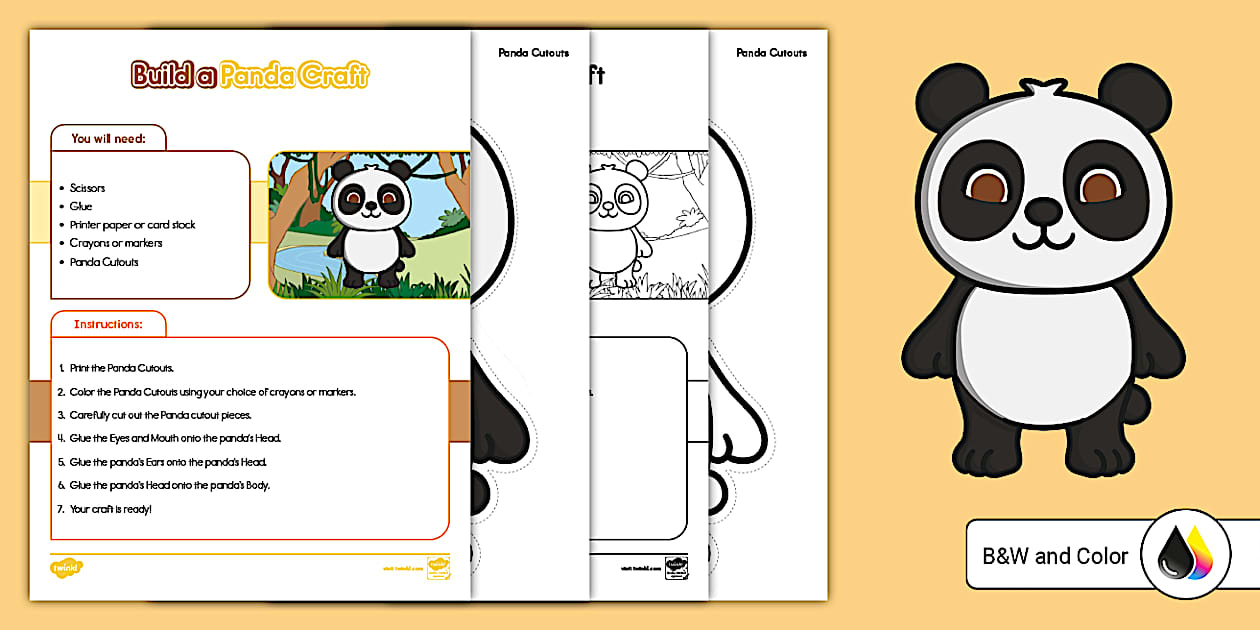Build a Panda Craft (teacher made) - Twinkl