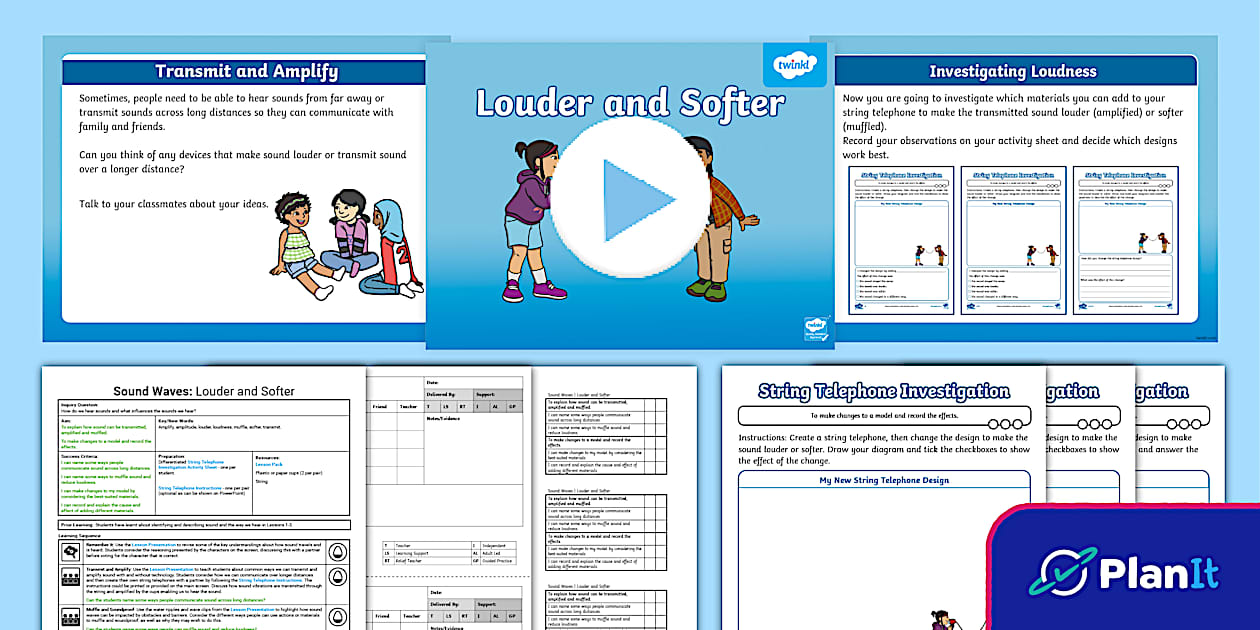 Year 2 Science Sound Waves Lesson 4 Louder and Softer