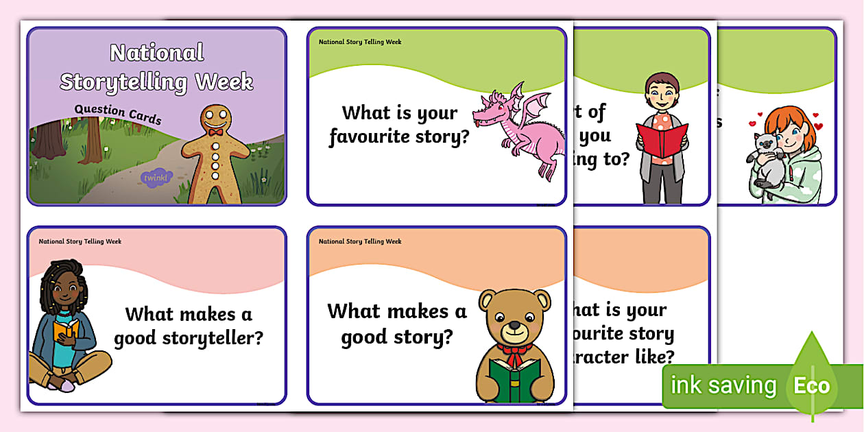 KS1 National Storytelling Week Question Cards (teacher made)
