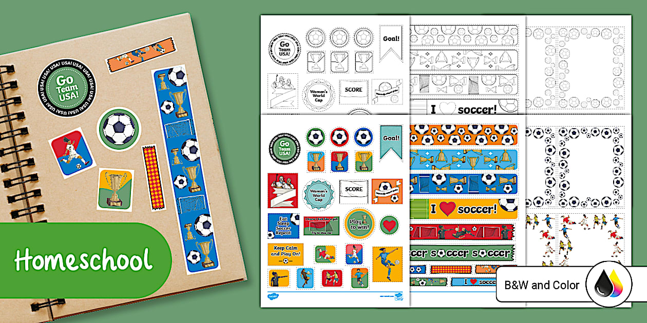 Women’s World Cup Scrapbook Cutouts (Teacher-Made)