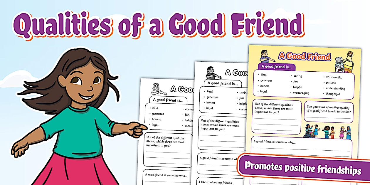 Foundation Phase Life Skills - Qualities of a Good Friend - Worksheet (CAPS