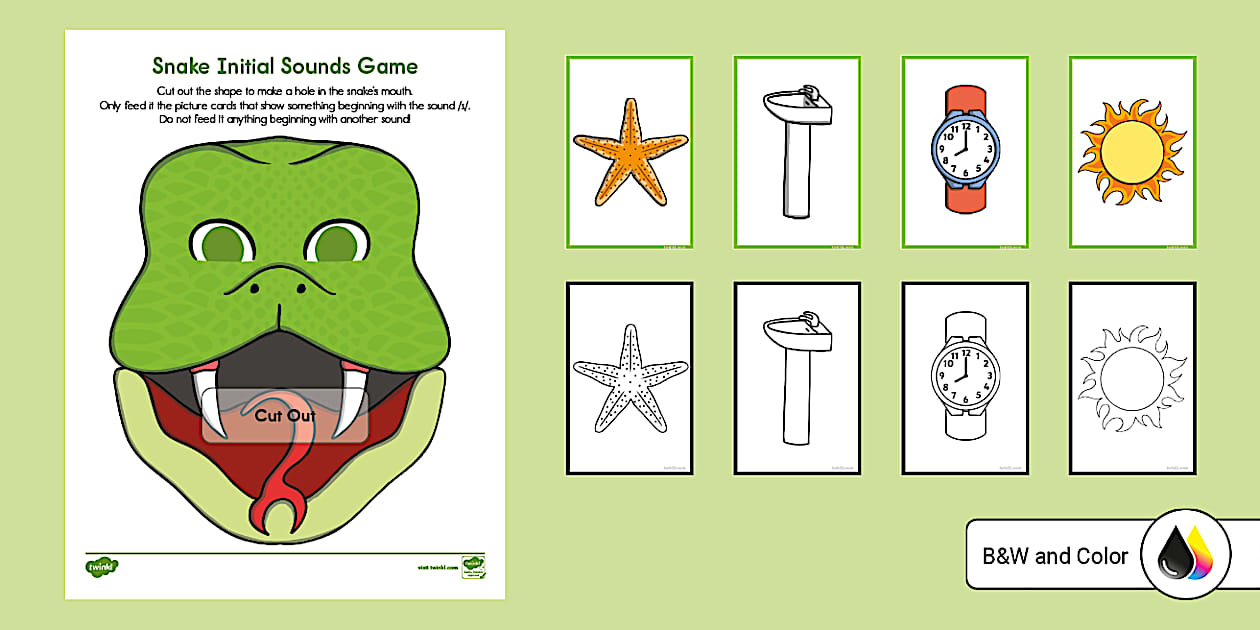 Initial Sounds Game: Letter s (teacher made) - Twinkl