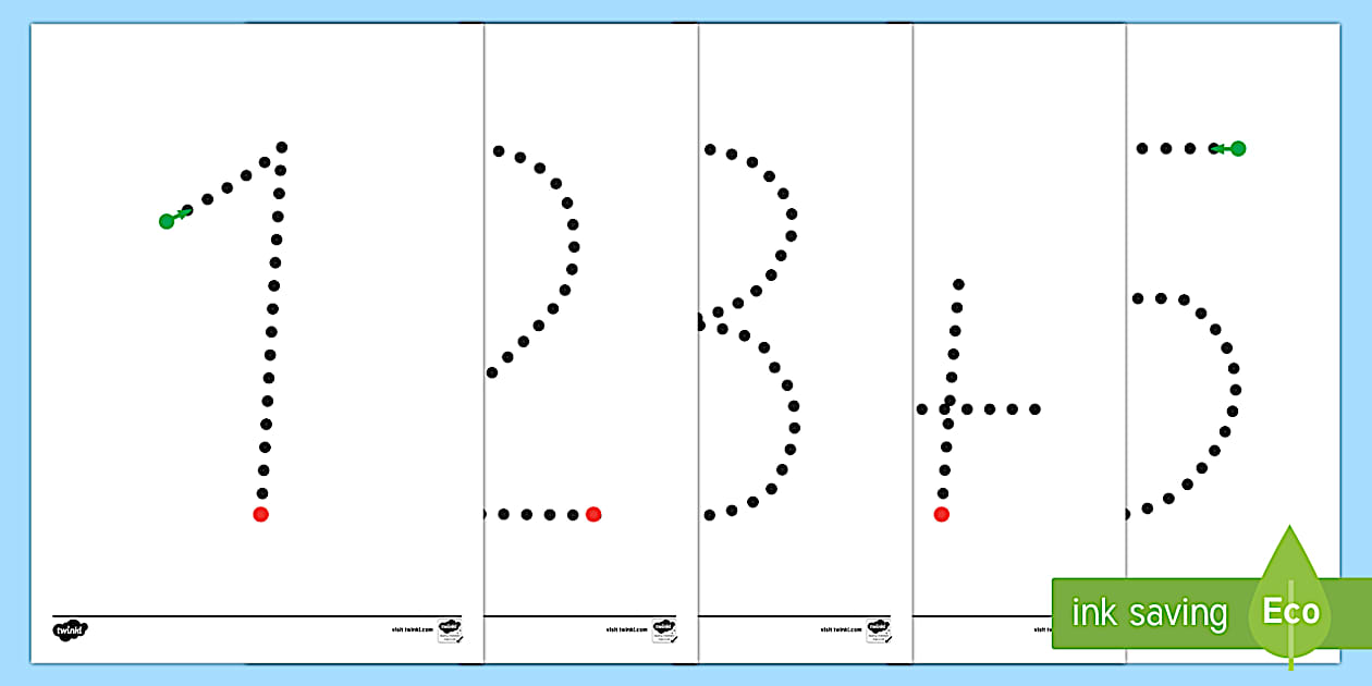 Foundation Number Tracing 0 - 9 Worksheet / Worksheet