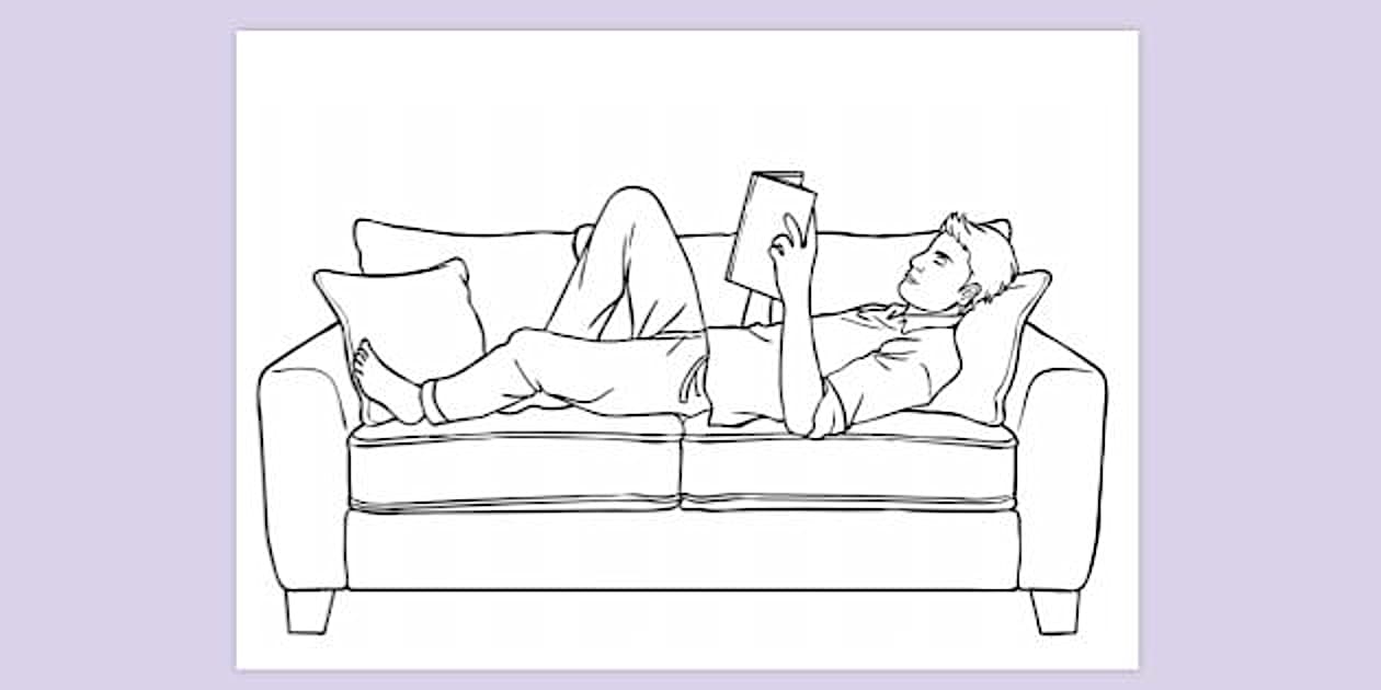 George on Sofa Colouring | Colouring Sheets (teacher made)