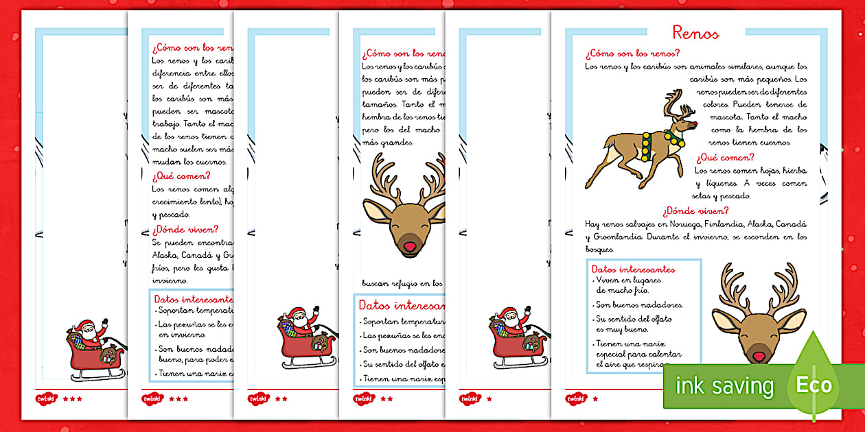 Middle Ability Comprensión lectora de atención a la diversidad: Los renos