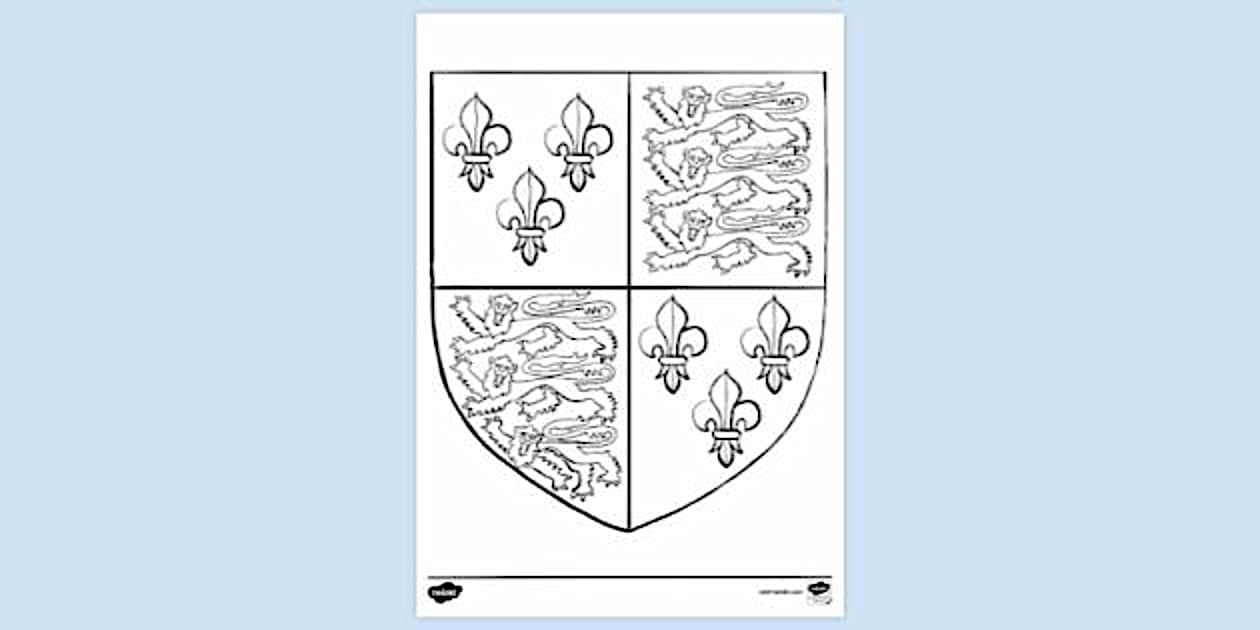 Royal Arms of England Colouring Sheet