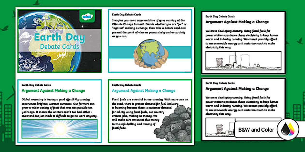 Earth Day Debate Cards | Science Resource | Twinkl USA