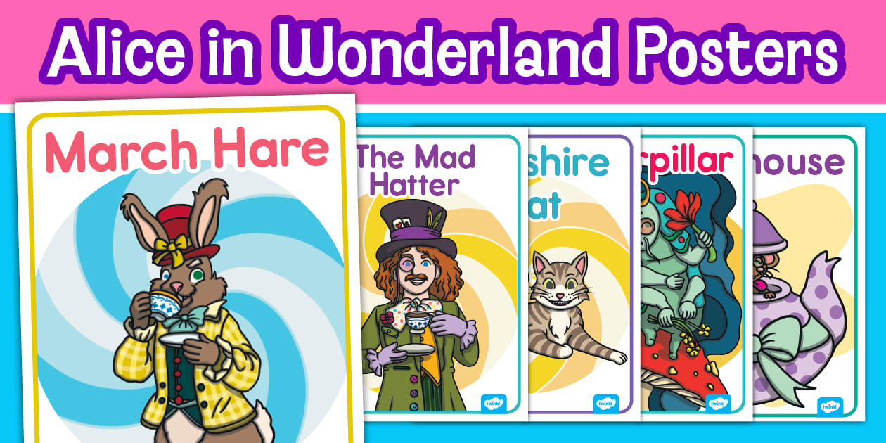 Alice in Wonderland Character Posters