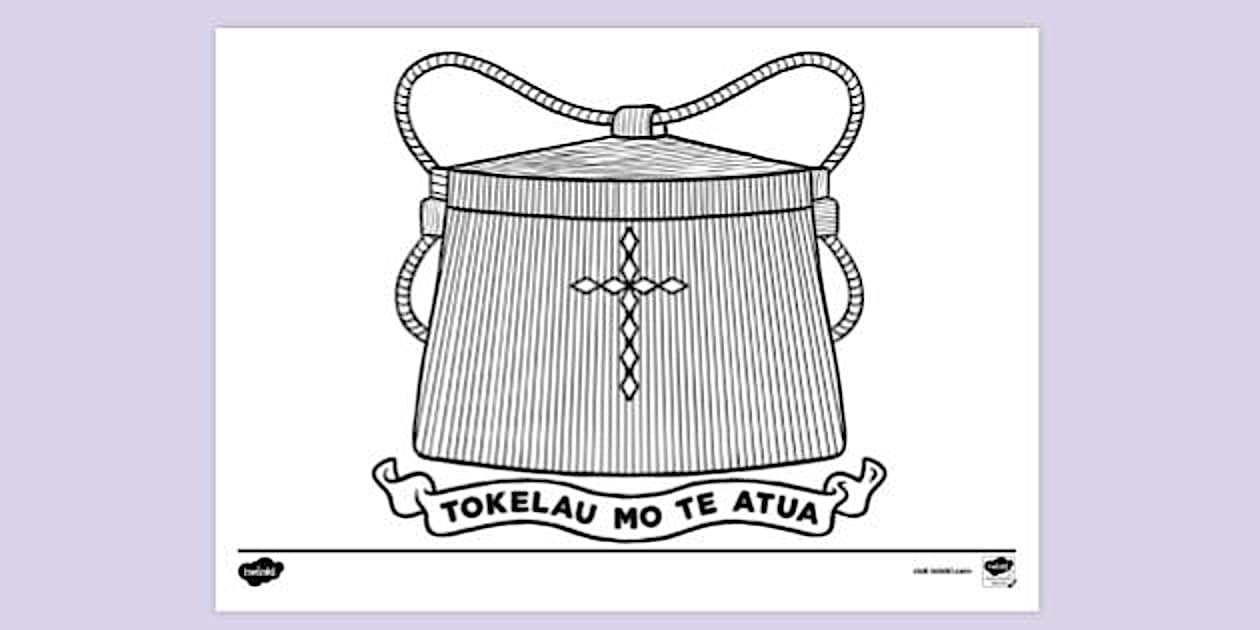 Tokelau Badge Colouring | Colouring Sheets - Twinkl