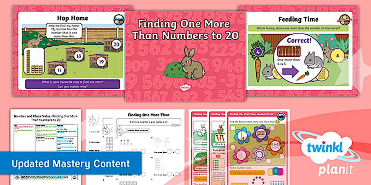 Year 1 Identify one more or one less Planit Maths Lesson 30