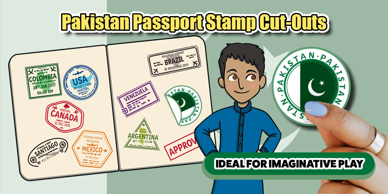 Pakistan Passport Stamp Cut-Outs