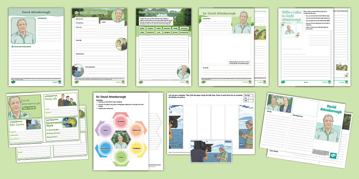 David Attenborough Activity Pack (teacher made) - Twinkl