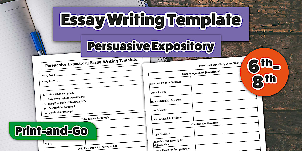 Expository Persuasive Writing Template | Twinkl USA