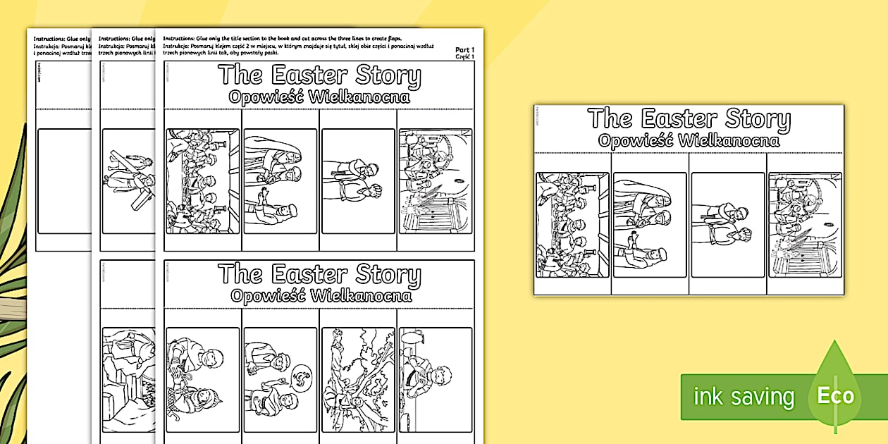 Easter Story-Writing Flap Book English/Polish - Easter Story Writing ...