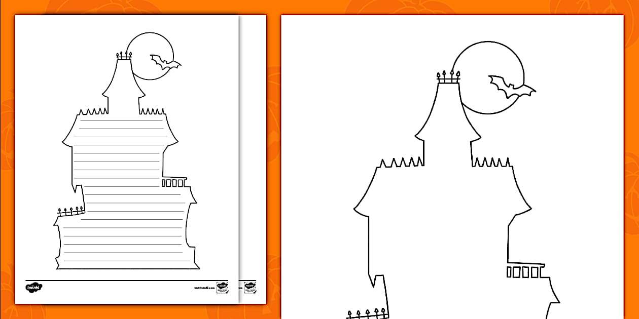 Haunted House Writing Template (teacher made) - Twinkl