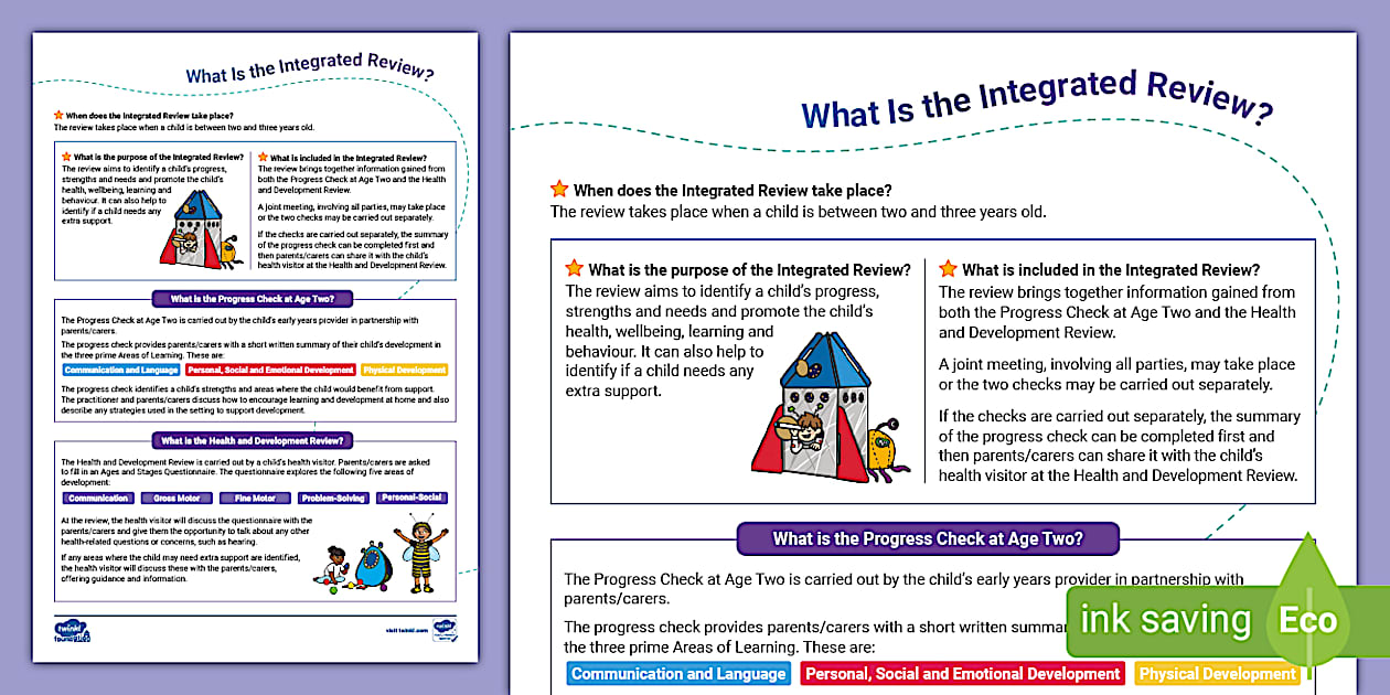 EYFS The Integrated Review Quick Guide (teacher made)