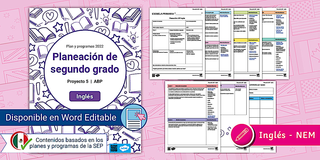 Planeación de inglés - cuento en verso (teacher made)