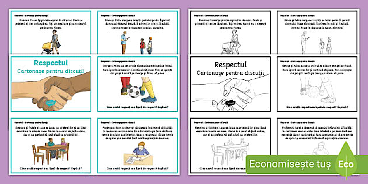 Respectul – Cartonașe pentru discuții - Twinkl