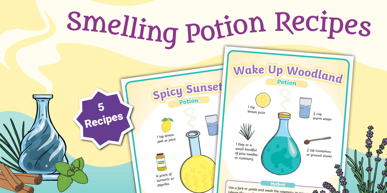 Smelling Potions Recipe Cards (teacher made) - Twinkl