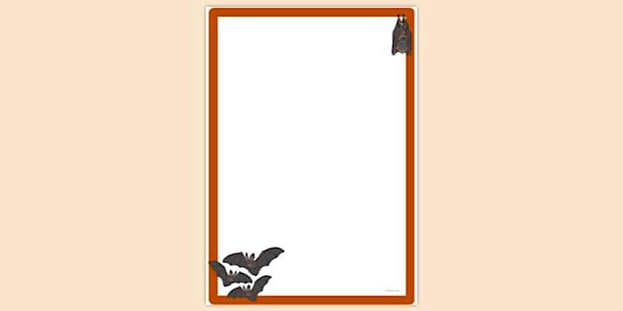 Simple Blank Bats Page Border | Page Borders | Twinkl