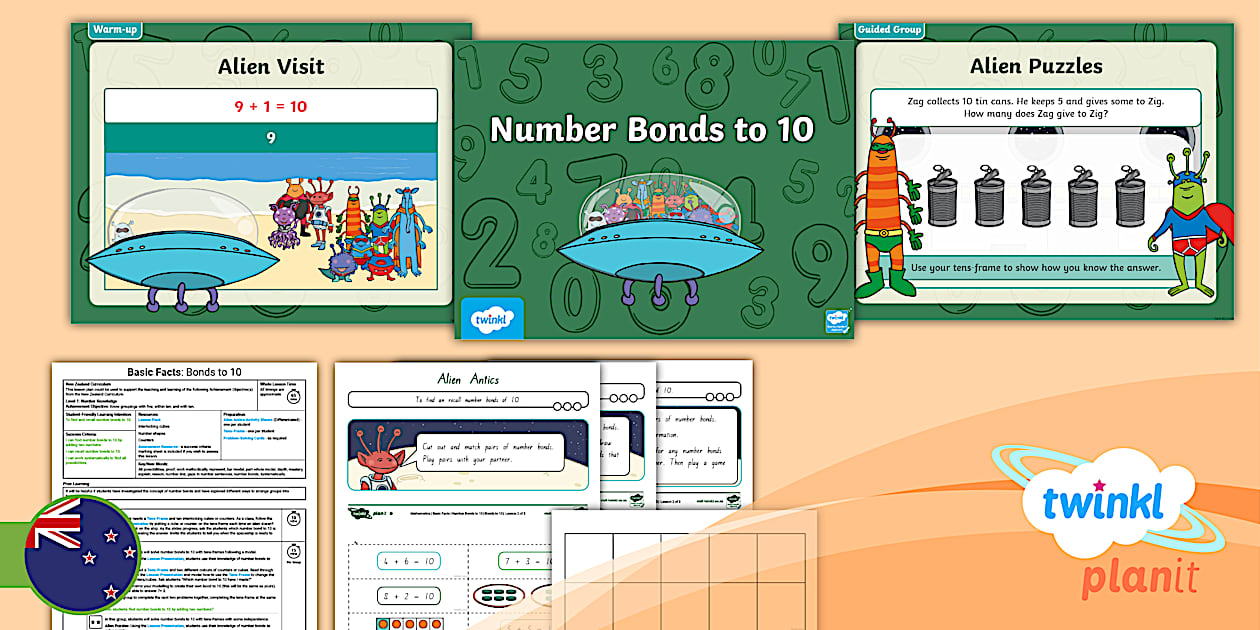 Level 1 Basic Facts: Number Bonds to 10 Lesson 2 - Twinkl