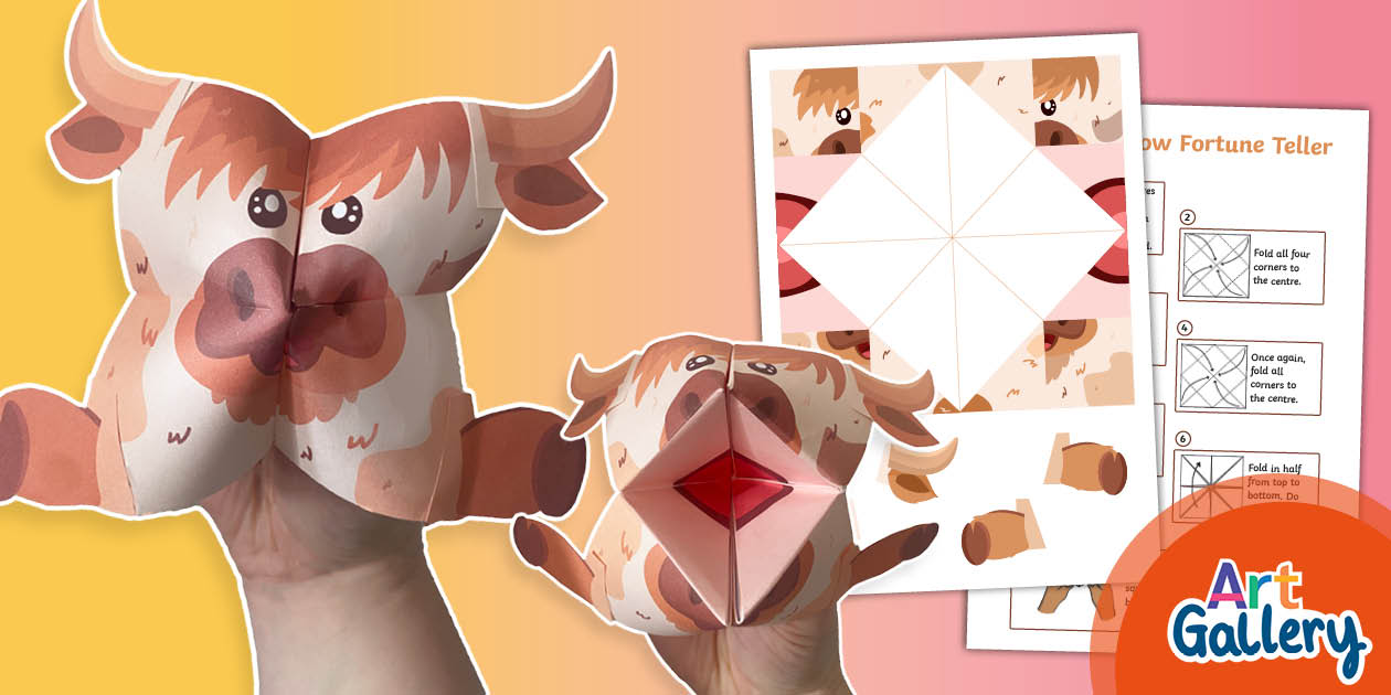 Highland Cow Fortune Teller - Twinkl