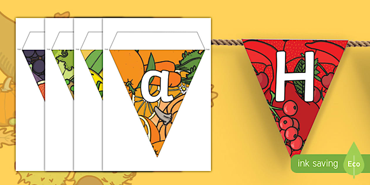 Cursive Harvest Festival Display Bunting - Twinkl