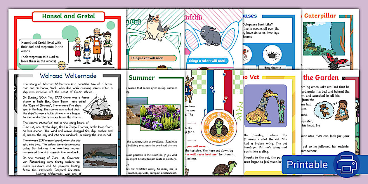 Reading Comprehension Pack For Foundation Phase - Twinkl ZA
