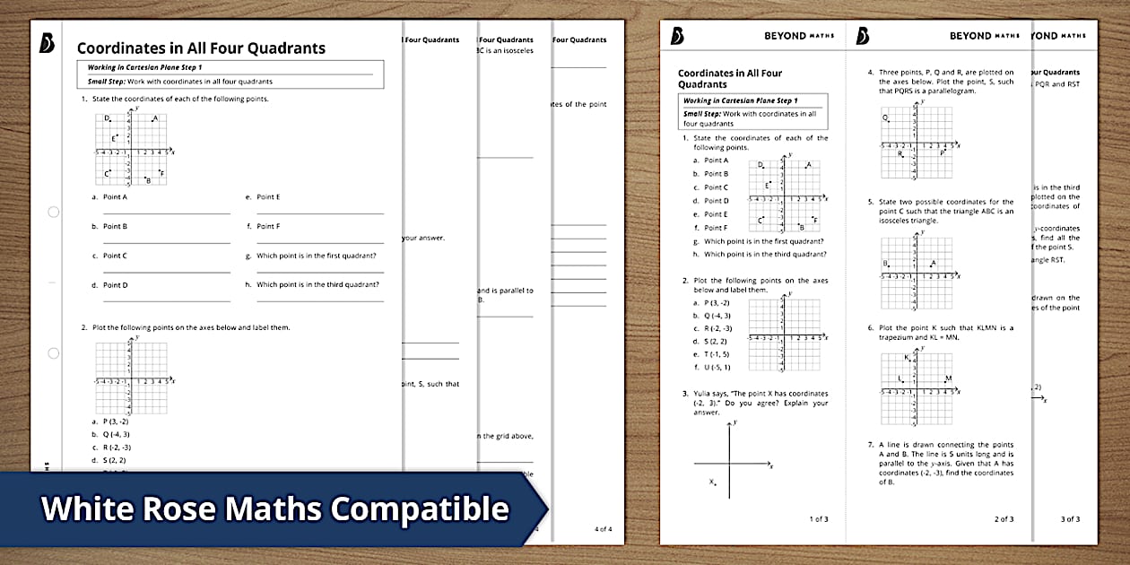 👉 Coordinates in All Four Quadrants - Twinkl