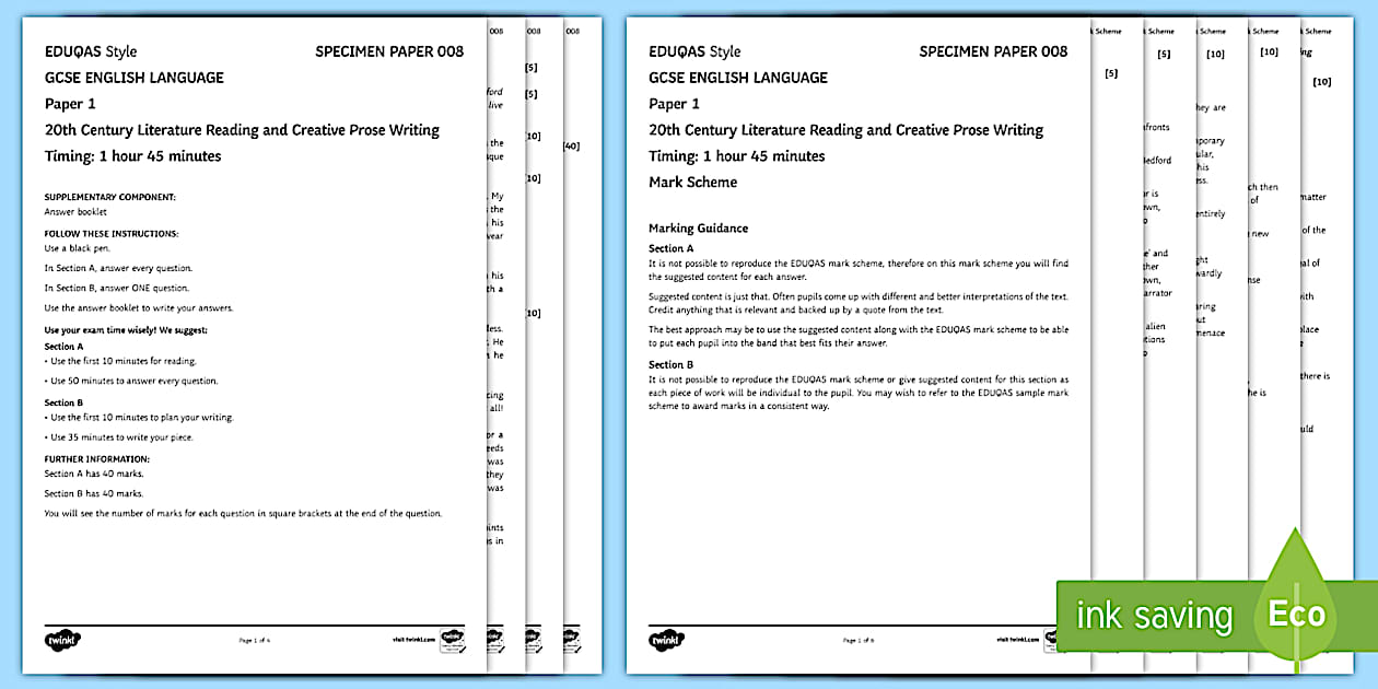 Eduqas Lang Paper 1: Extract & Questions - Men in the Moon
