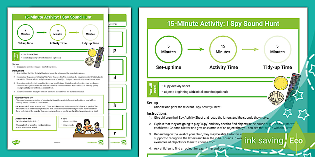 15-Minute Activity: I Spy Sound Hunt (teacher made) - Twinkl