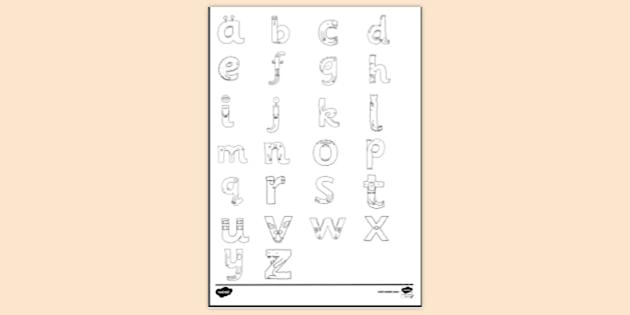Alphabet Colouring Page | Colouring Sheets (teacher made)