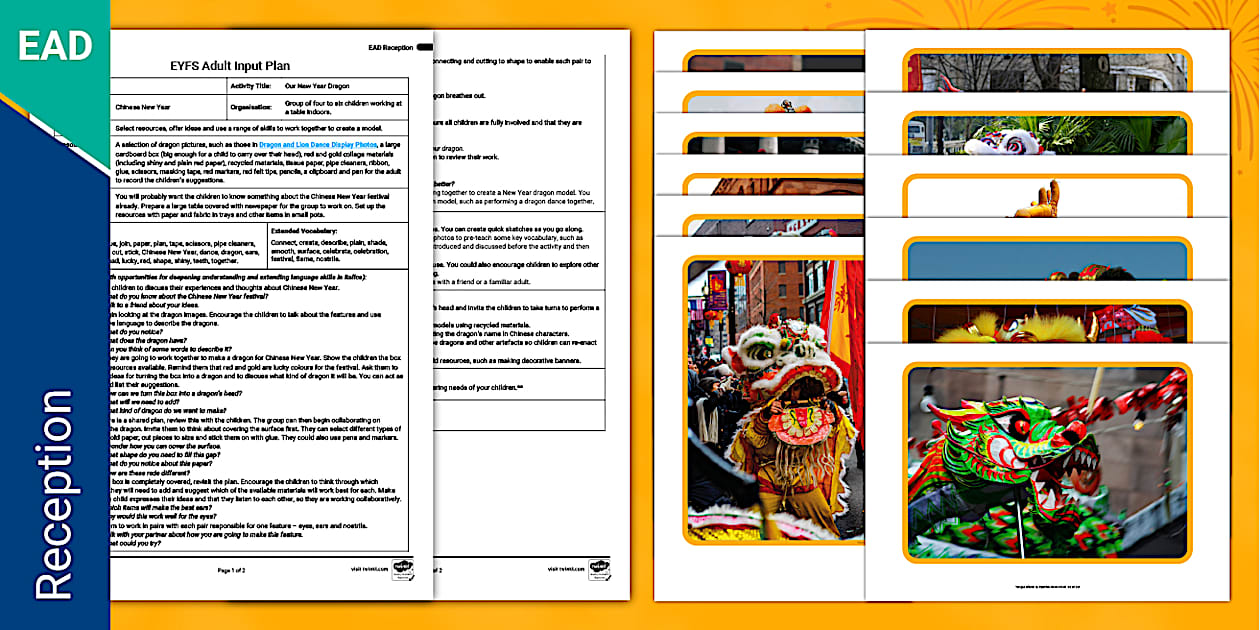 EYFS Our New Year Dragon Adult Input Plan and Resource Pack