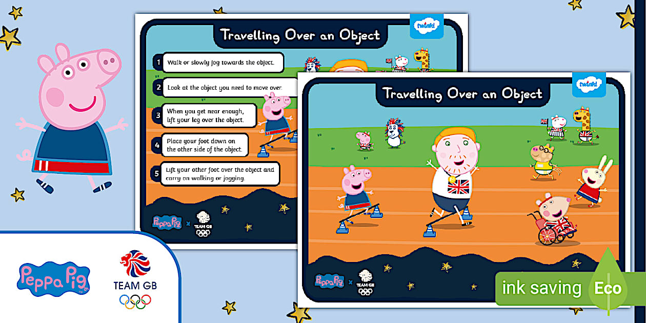 FREE! - Peppa Pig and Team GB: Travelling Over an Object Activity ...