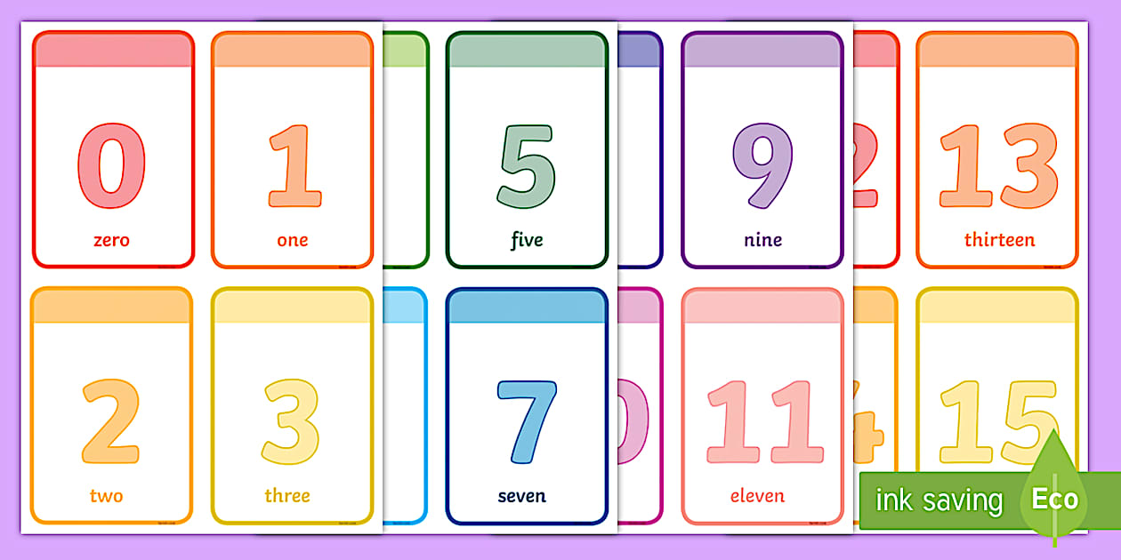 Numbers 0-20 Flashcards Flashcards (teacher made) - Twinkl
