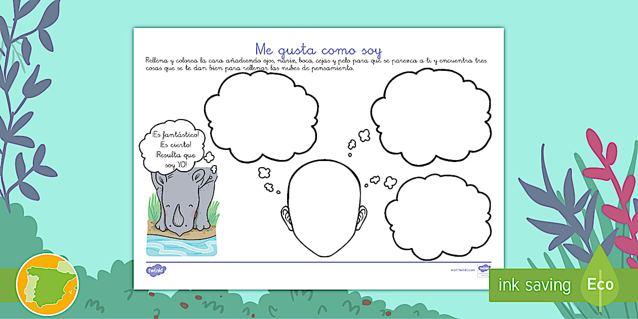 Ficha: Me gusta como soy - El rinoceronte Rafa - Twinkl