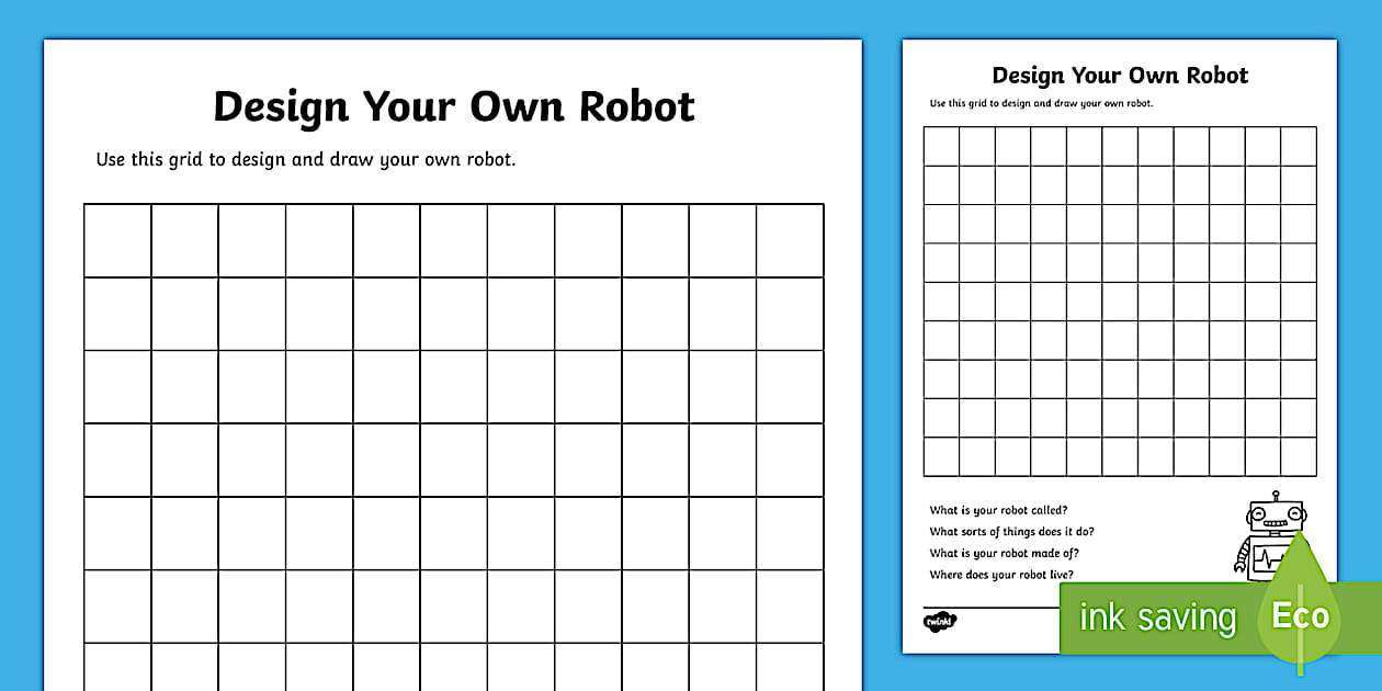 Design Your Own Robot Template | Design Resources | Twinkl
