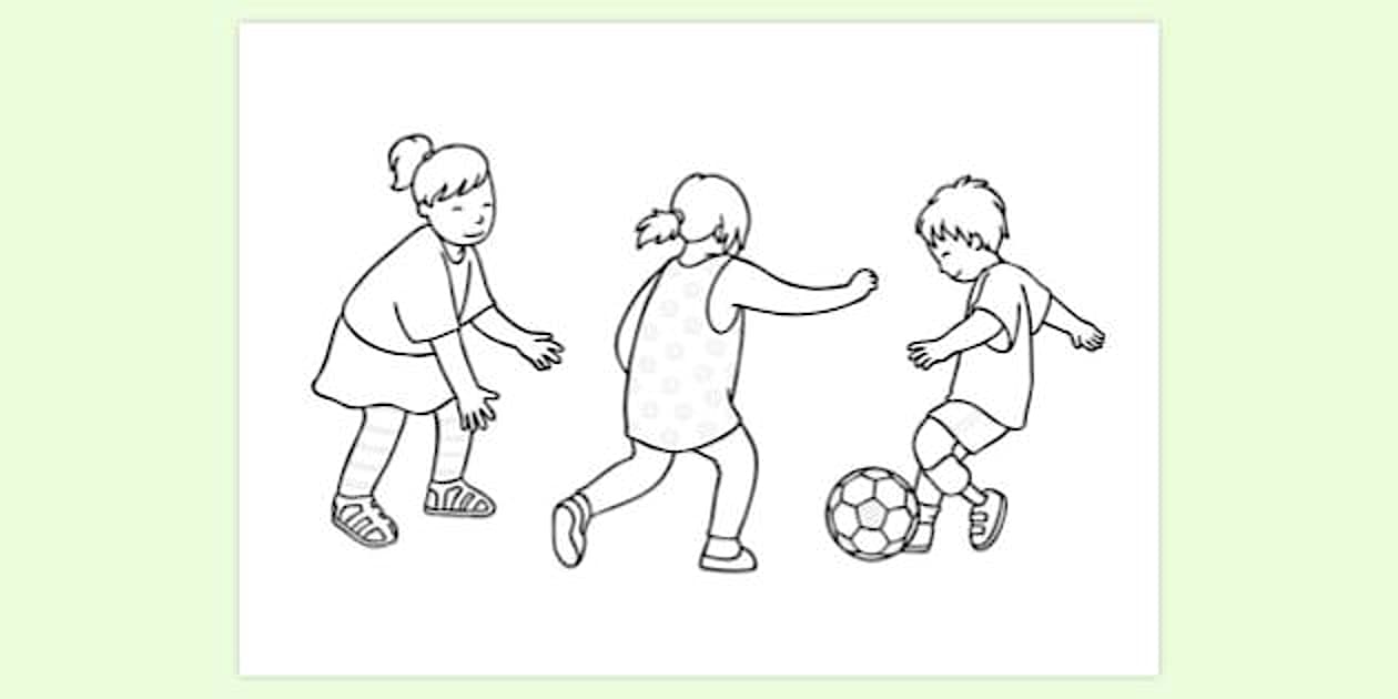 Football Game Colouring | Colouring Sheets (teacher made)