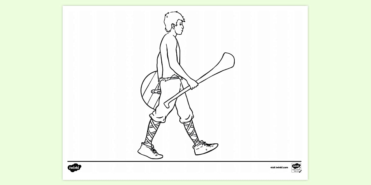 Setanta Walking Colouring Sheet | Colouring Sheets - Twinkl