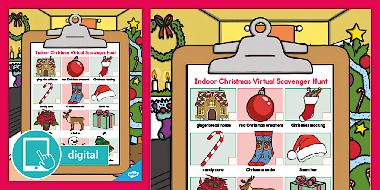 Christmas Digital Internet Scavenger Hunt | Indoor Resources