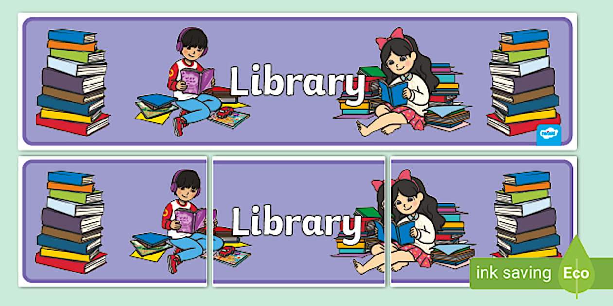 Library Role Play Display Banner (teacher made) - Twinkl
