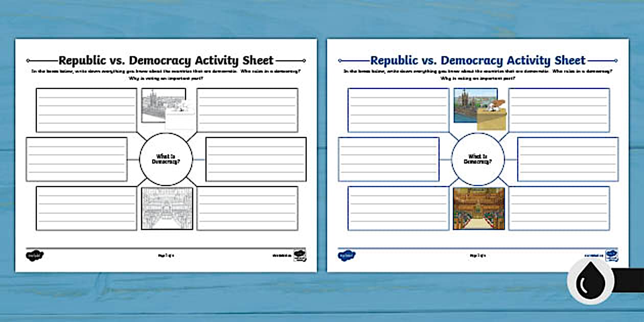 Republic vs. Democracy Activity Sheet | Twinkl