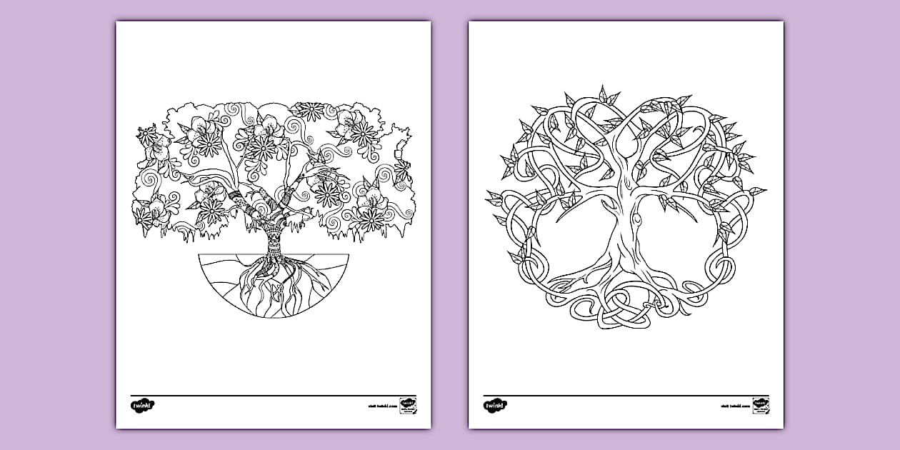 Celtic Tree of Life Coloring Sheets - Twinkl USA
