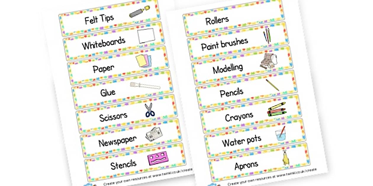 Painting EYFS Area - Creative Zone Labels Primary Resources