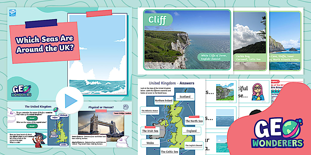 Seas Surrounding UK | UK Seas Lesson KS1 | Twinkl Geography